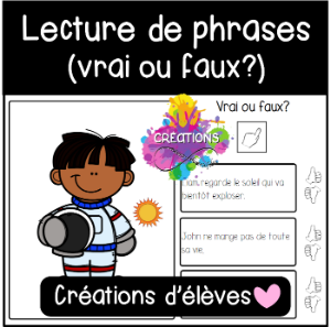 Lecture de phrases - Boom Cards