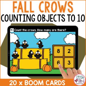 Fall Crows Counting Objects to 10 - Boom Cards