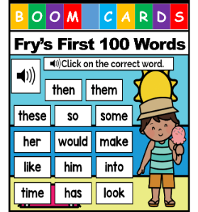 Find Boom Cards games and activities