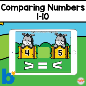 Comparing Numbers: 1-10 - Boom Cards