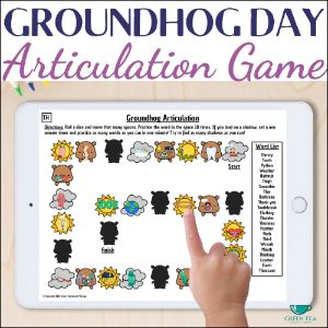 Groundhogs Day Articulation Games for Speech Therapy - Boom Cards