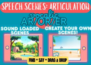 AR, OR, ER Sound-Loaded + Create Your Own Scenes Artic - Boom Cards
