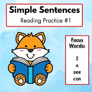 Reading Simple Sentences #1 - Boom Cards
