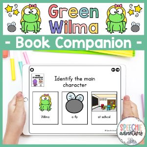 Green Wilma Spring Book Companion for Speech Therapy - Boom Cards