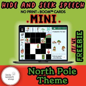 Free /t/ WI - MINI Hide and Seek Speech - North Pole Christmas Theme ...