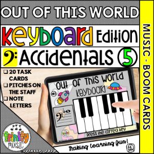 Out of This World (Bass Clef Keyboard Edition 5) - Boom Cards