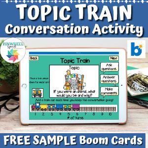 FREE Topic Train Conversation Activity - Boom Cards