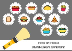 Flashlight Activity: Look for the Food - Boom Cards