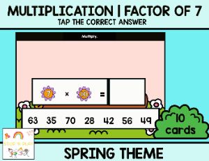 Multiplication| Factor of 7 - Boom Cards