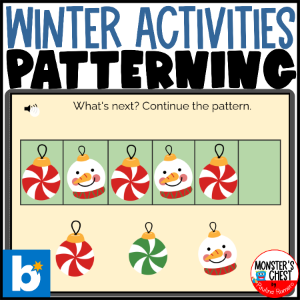 Winter Patterns AB AAB ABB ABC with audio - Boom Cards