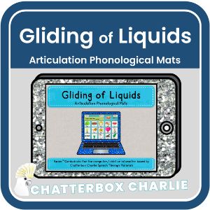 Gliding of Liquids Articulation Phonological Mats - Boom Cards