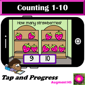 Counting strawberries 1-10 - Boom Cards