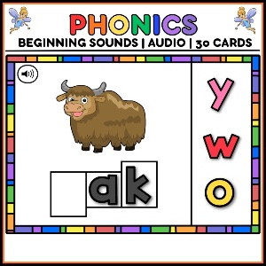 Phonics Beginning Sounds Audio | 30 Cards - Boom Cards