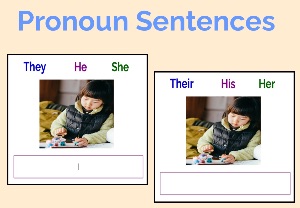 Subject & Possessive Pronoun Sentences - Boom Cards