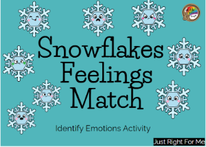 Snowflakes Feelings Match - Boom Cards