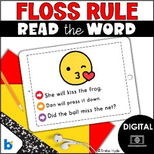 Bonus Letter | FLOSS Rule | Read the Word | SOR - Boom Cards
