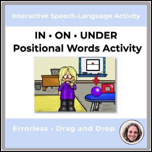 In, On, Under Bucket – Positional Words Speech Activity - Boom Cards