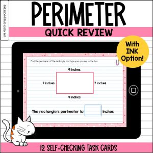 Perimeter of Rectangles: Valentine Edition - Boom Cards