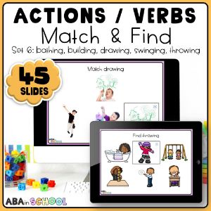 6 Action Verb Activities Speech and Special Education Set 6 - Boom Cards
