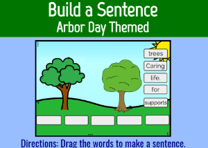 Arbor Day: Build a Sentence - Boom Cards