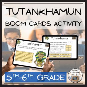 Tutankhamun Comprehension Activity - Boom Cards
