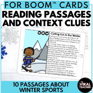 Winter Reading Comprehension and Context Clues - Boom Cards