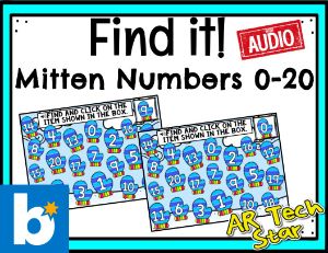 Find it! Mitten Numbers to 20 w/ AUDIO - Boom Cards