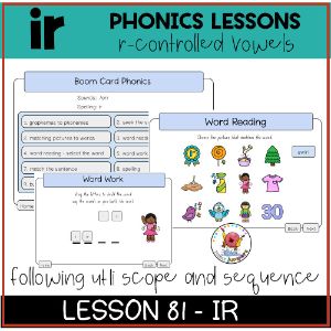 UFLI Foundations Phonics Lesson 81 IR /er/ r-controlled - Boom Cards