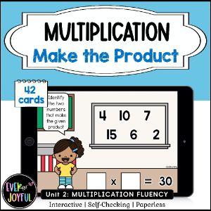 [Unit 2] Multiplication Puzzle: Make the Product - Boom Cards