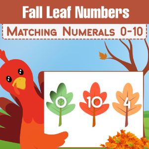 Fall Leaf Numbers | Matching Numerals 0-10 - Boom Cards
