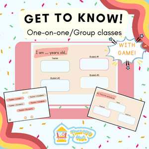 Get to Know Each Other! (w/ Game!) Individual/group sessions - Boom Cards