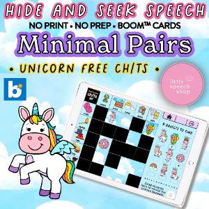 Free ch/ts Deaffrication Minimal Pairs - Hide and Seek Speech - Unicorn ...