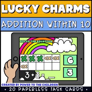 St Patrick's Day Lucky Charms Addition within 10 | Ten Frame | Facts to ...