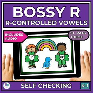 Bossy R Controlled Vowels | St. Patrick's Day - Boom Cards