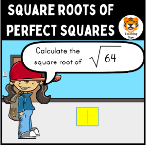 Square Roots of Perfect Squares - Boom Cards
