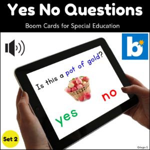 Yes No Questions for Speech Therapy and Autism Set 2 - Boom Cards