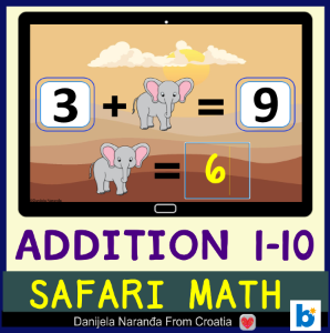 Missing Addend Adding To 10 | Safari - Boom Cards