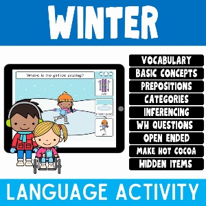Winter Language Activity - Boom Cards