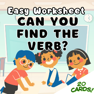 Can You Find the Verb? (Easy Worksheet) - Boom Cards