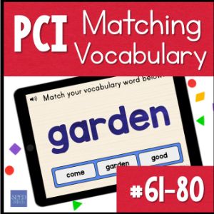 Match PCI Vocabulary #61–80 Level 1 - Boom Cards