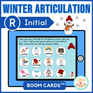 R Sound Winter Articulation⎟R Sound Initial - Boom Cards