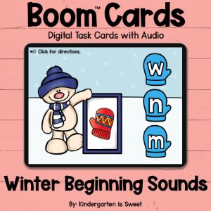 Winter Beginning Sounds - Boom Cards