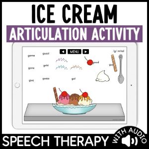 Ice Cream Speech Therapy Articulation Activity - Boom Cards