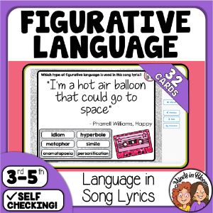 Figurative Language in Song Lyrics - Boom Cards
