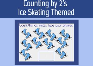 Counting By 2's: Ice Skating Themed - Boom Cards