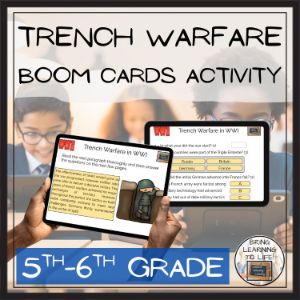 Trench Warfare in World War I Comprehension Activity - Boom Cards