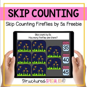 Skip Counting Fireflies by 5s Freebie - Boom Cards