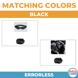 Matching Colors- Black Errorless - Boom Cards
