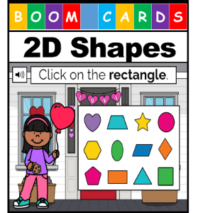 2D Shapes Valentine's Day Themed - With Audio - Boom Cards
