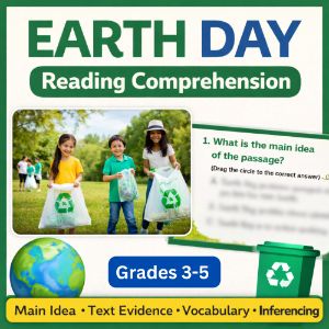 Earth Day Reading Comprehension | Grades 3–5 - Boom Cards